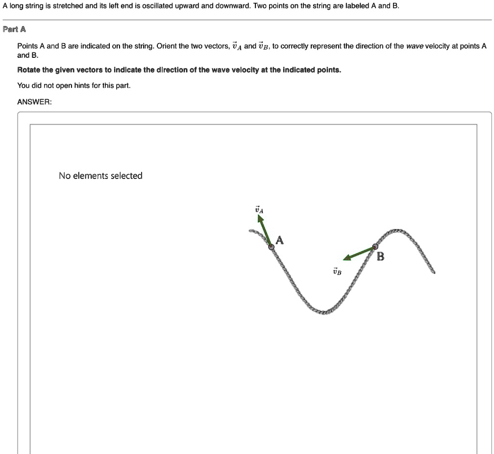 A long string is stretched and its left end is oscillated upward and ...