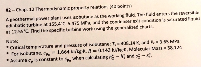 SOLVED: Text: #2-Chap.12 Thermodynamic property relations (40 points) A ...