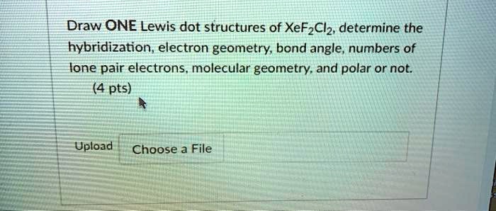 draw one lewis dot structures of xefzclz determine the hybridization ...