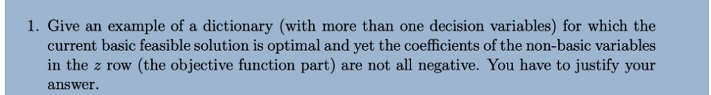 SOLVED: Give an example of a dictionary (with more than one decision ...