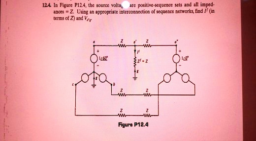 SOLVED: In the figure, the source voltages are positive sequence sets ...