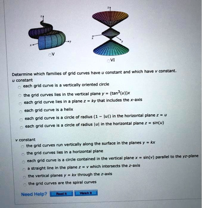 SOLVED:constant and which have constant: Determine which families of ...