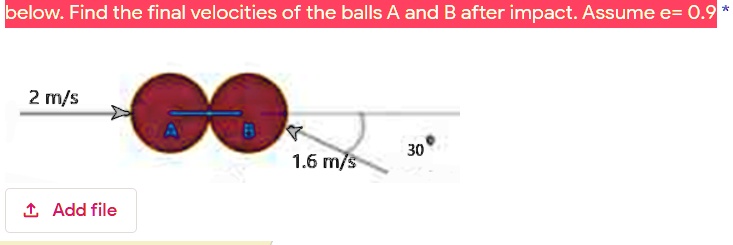 SOLVED: Two identical balls, each of mass M, collide with velocities as shown in the figure ...