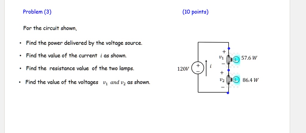 SOLVED: Texts: Problem (3) (10 points) For the circuit shown: - Find ...