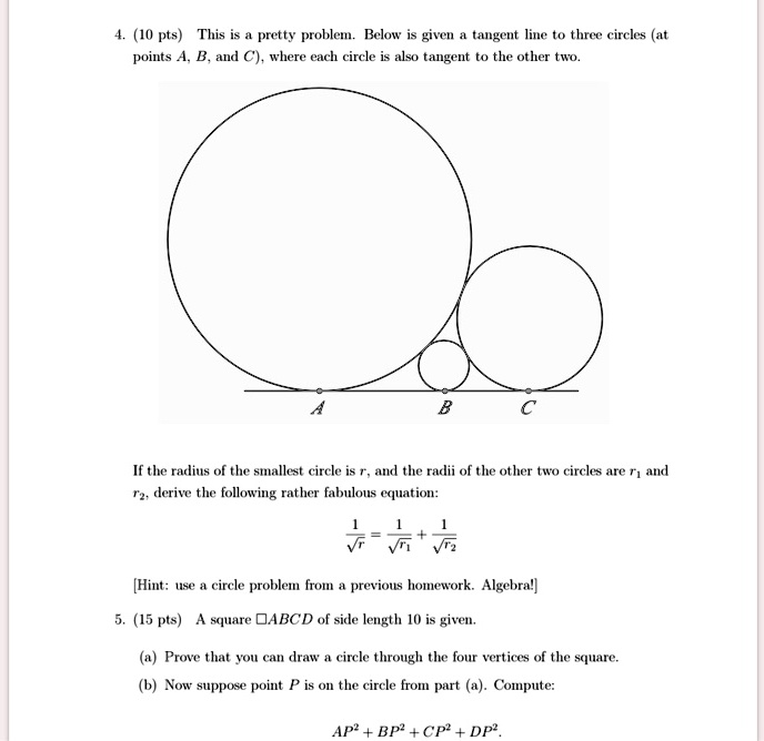 SOLVED: (10 pta) This is pretty problem. Below is given tangent line to ...