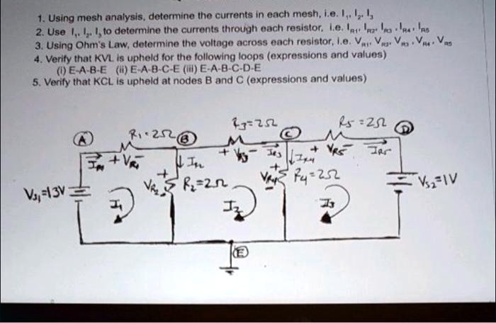 VIDEO solution: 1. Using mesh analysis, determine the currents in each mesh, i.e. I1, I2, I3. 2 ...