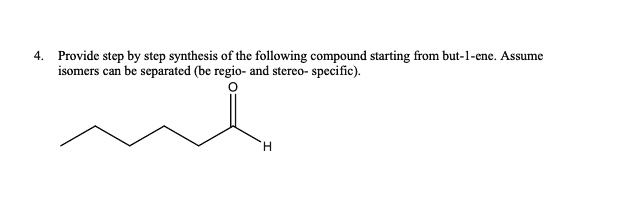 provide stcp by stcp synthesis of the following compound starting from ...