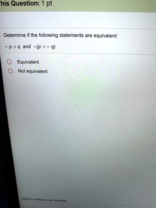SOLVED: his Question: pt Determine if the following statements are ... SOLVED: his Question: pt Determine if the following statements are ...