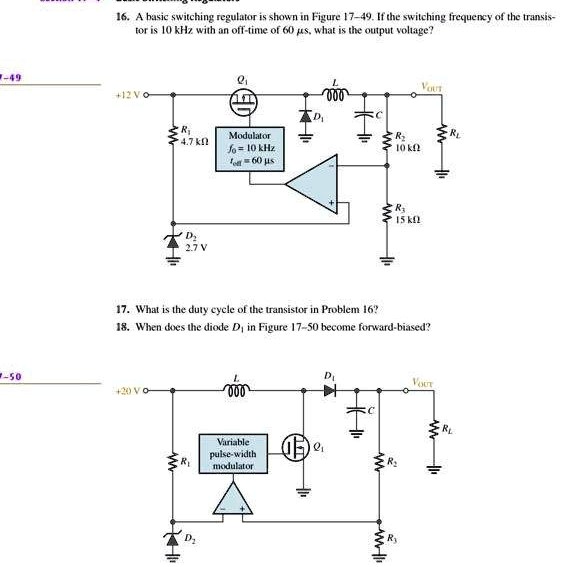 SOLVED: A basic switching regulator is shown in Figure 17-49. If the ...