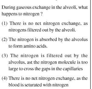 SOLVED: 'Please solve with explanation During gaseous exchange in the ...