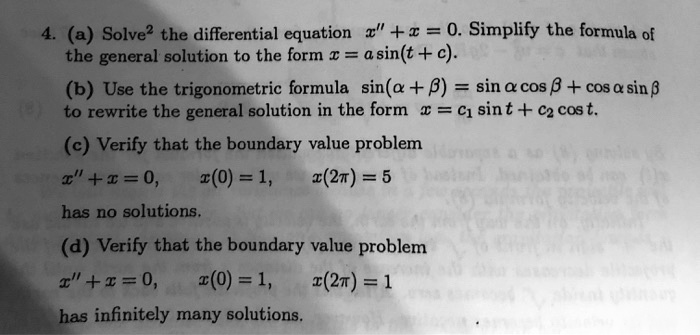 4 a solve the differential equation 0 0 simplify the formula of the ...