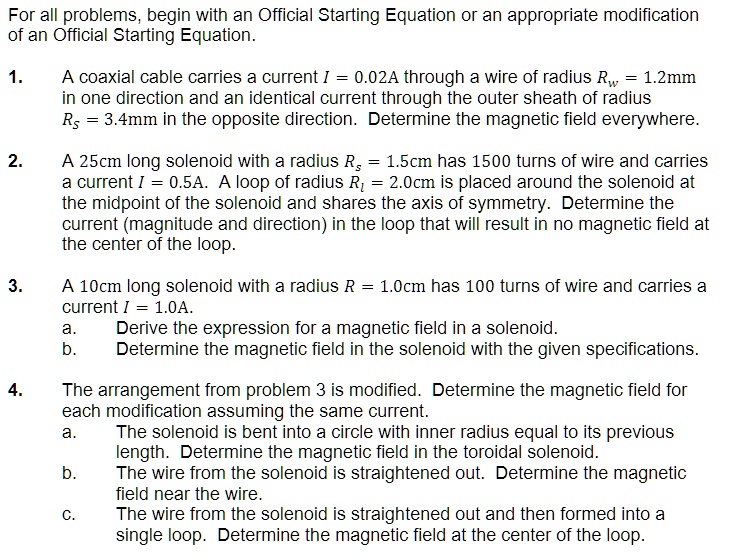SOLVED: For all problems, begin with an Official Starting Equation or ...