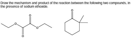 Draw the mechanism and product of the reaction between the following ...