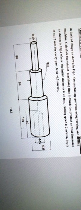 SOLVED: In the desired shape as shown in Fig.1, the machining operation ...