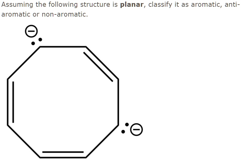 SOLVED:Assuming the following structure is planar, classify it as ...