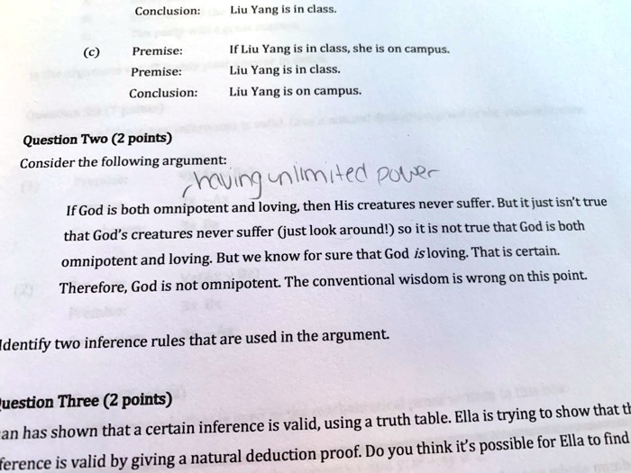 SOLVED: Conclusion: Liu Yang is in class Premise: Premise: Conclusion: If Liu Yang is in class ...