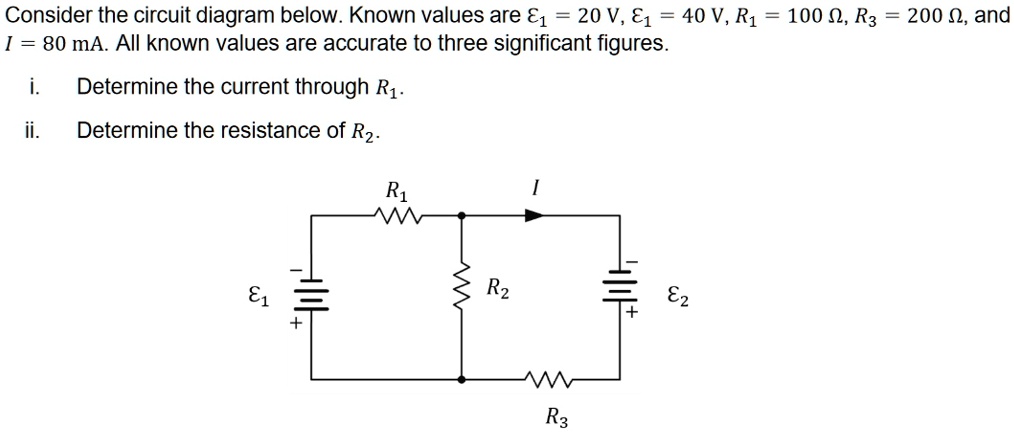 Solved Consider The Circuit Diagram Below Known Values Are â‚¬1 20 V