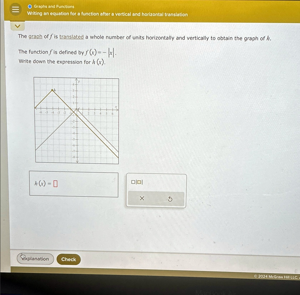 Solved Graphs And Functions Writing An Equation For A Function After A Vertical And Horizontal