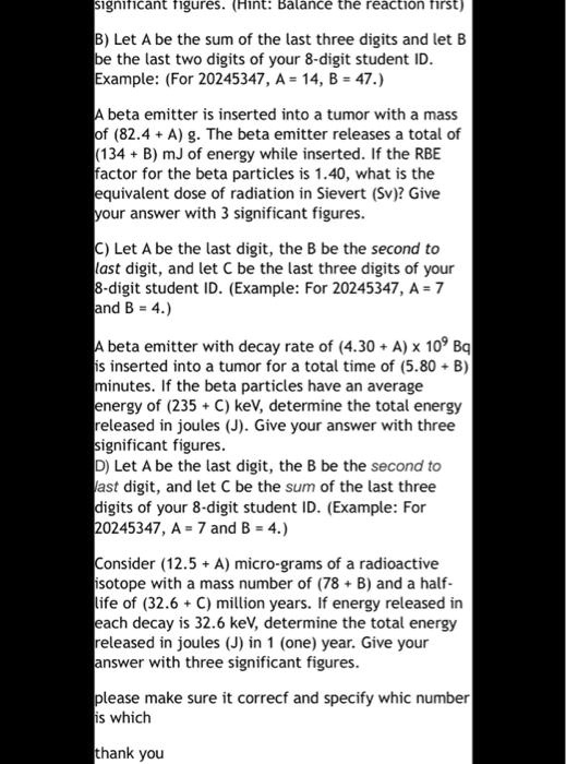 id 20639584pleas make sure it correct and specific which number is ...