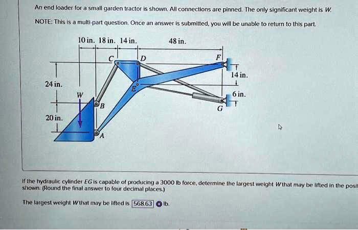 an end loader for a small garden tractor is shown all connections are ...