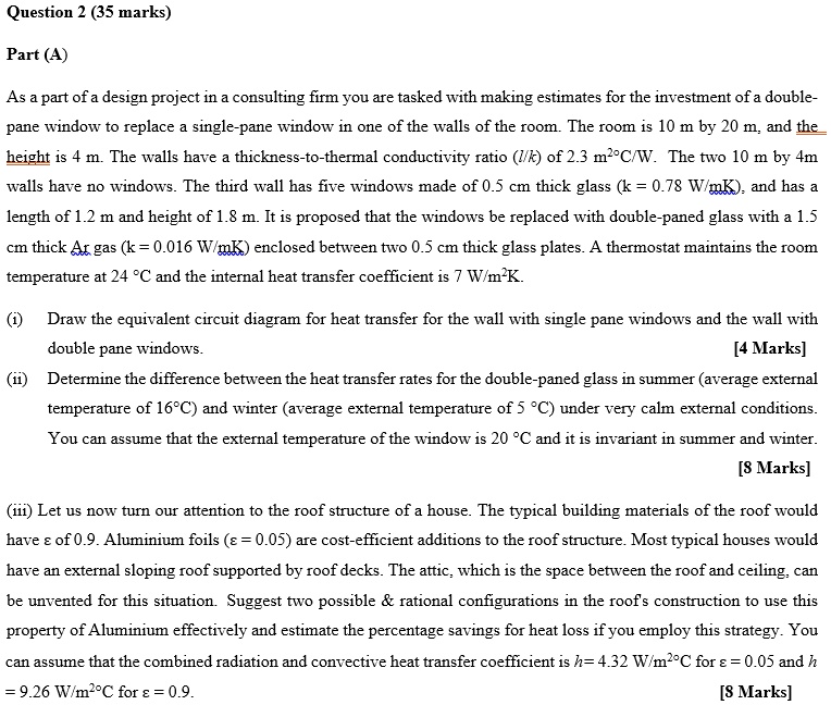 SOLVED: Part (A) As a part of a design project in a consulting firm ...