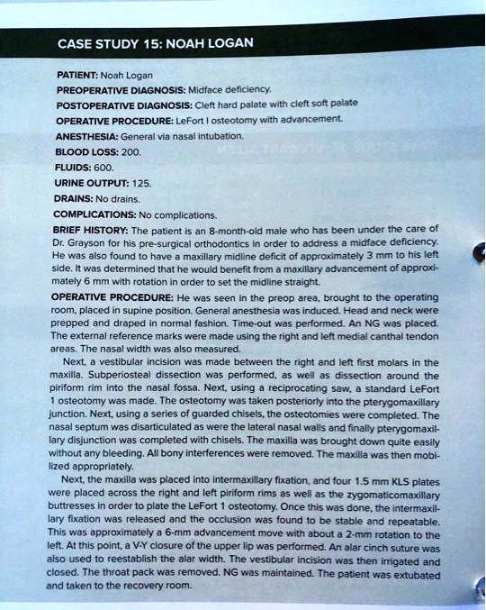need codes for the question casestudy 15noah logan patientnoah logan preoperative ...