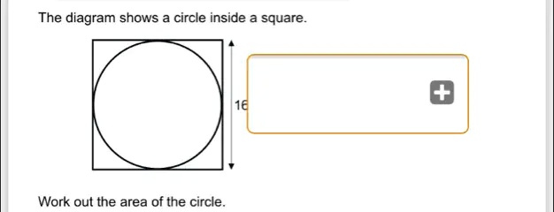 SOLVED: The diagram shows a circle inside a square. Work out the area of the circle