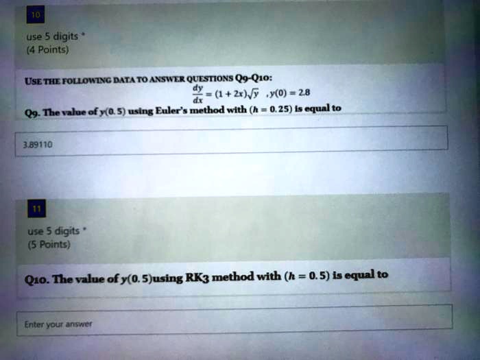 SOLVED: use 5 digits (4 Points) USETHE FOLLOWING DATA TO ANSWER ... SOLVED: use 5 digits (4 Points) USETHE FOLLOWING DATA TO ANSWER ...