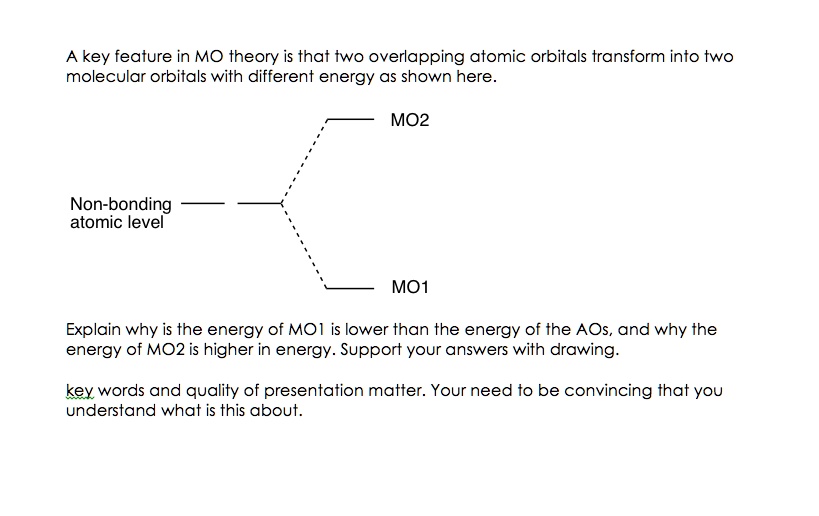 SOLVED: key feature in MO theory is that two overlapping atomic ...