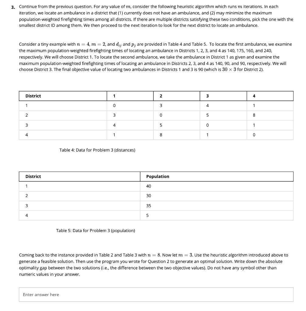 SOLVED: Continue from the previous question. For any value of m, consider the following ...