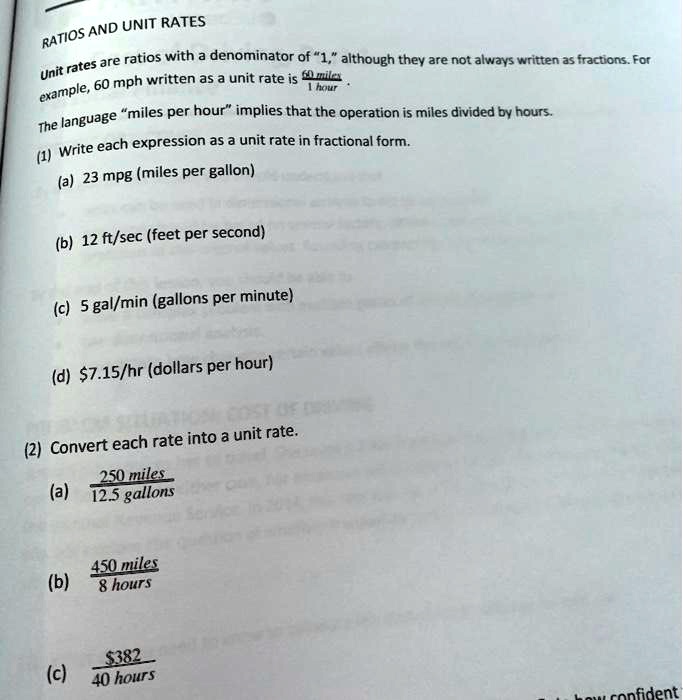 and unit rates ratios are ratios with a denominator of 1 rtes although ...