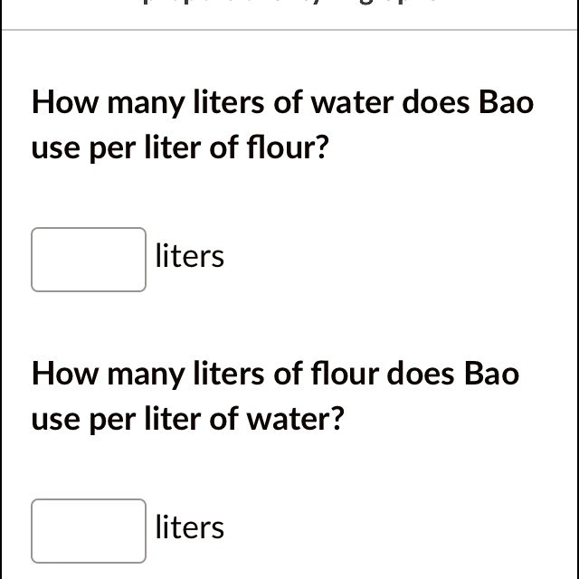 SOLVED: 'Bao is mixing flour and water to make dough the graph shows ...