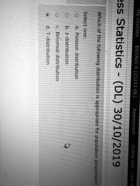SOLVED: ISS Select Which one 8 the H Statistics following distribution BSTAO1-6 distribution ...