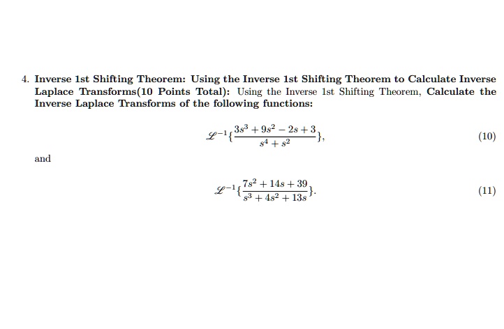 SOLVED: Inverse Laplace Transform: Using the Inverse Laplace Transform ... SOLVED: Inverse Laplace Transform: Using the Inverse Laplace Transform ...