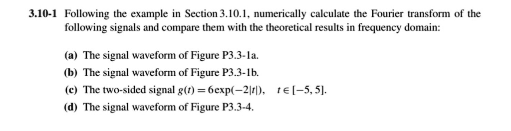 Solved Analog And Digital Communication 310 1 Following The Example In Section 3101 