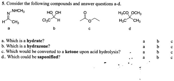 consider the following compounds and answer questions a d nhch ho oh ...
