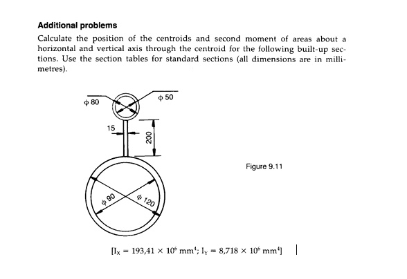 additional problems calculate the position of the centroids and second moment of areas about a ...