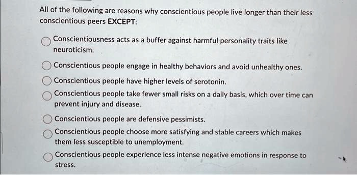 SOLVED: PLS ANSWER I WILL THUMBS UP! All of the following are reasons ...