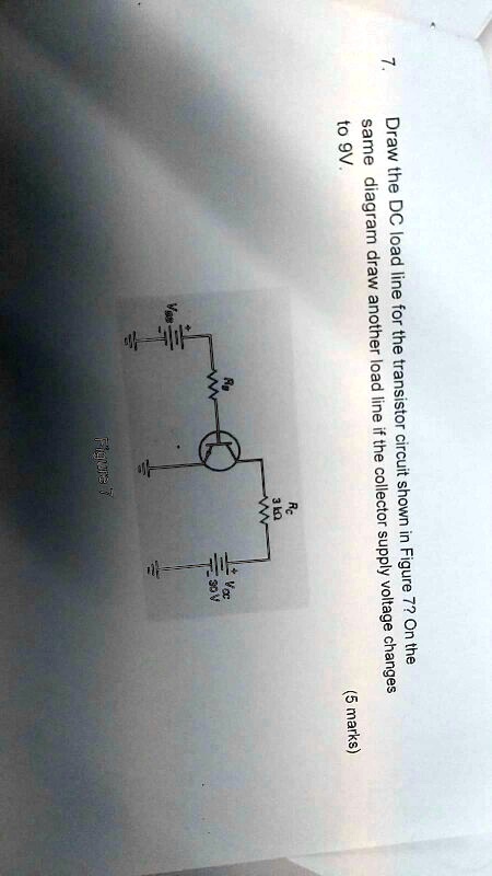 SOLVED: pls answers according to questions to 9V. Draw the DC load line for the transistor ...