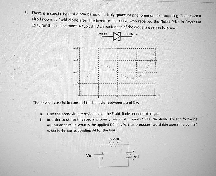 5there is a special type of diode based on a truly quantum phenomenon ...