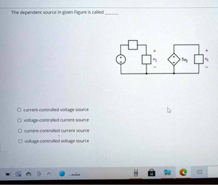 Solved The Dependent Source In Given Figure Is Called Current Controlled Voltage Source Voltage
