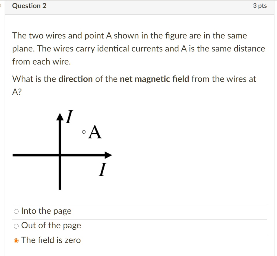 Question 23 ptsThe two wires and point A shown in the… - SolvedLib Question 23 ptsThe two wires and point A shown in the… - SolvedLib