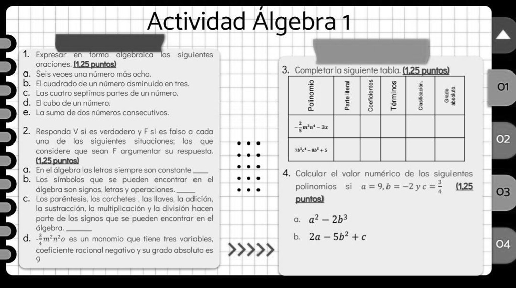 SOLVED: Expresar en forma algebraica Seis veces un numero mas ocho A ...