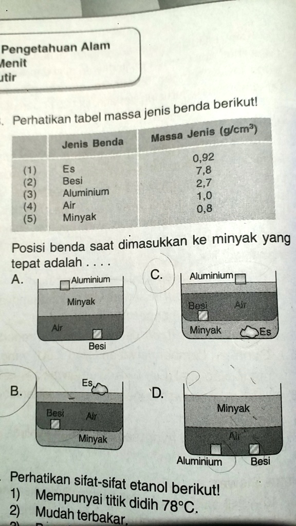 SOLVED: mbak mas minta tolong dong Pengetahuan Alam Ienit Jtir benda ...