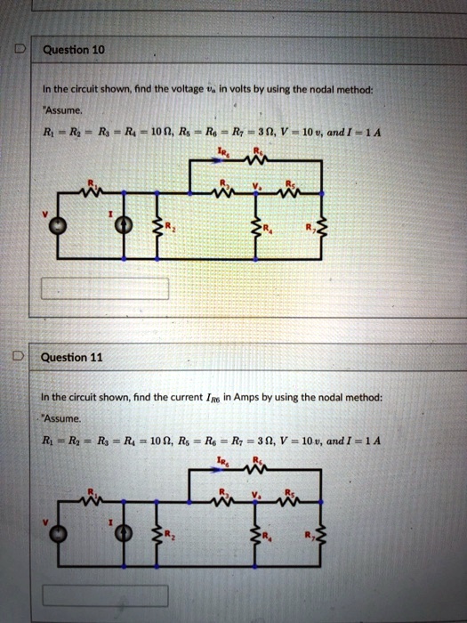 SOLVED: In the circuit shown, find the voltage va in volts by using the nodal method. Assume: R1 ...