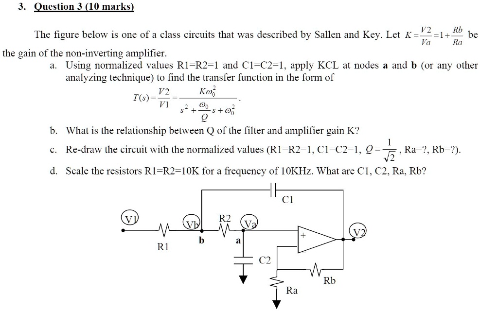 SOLVED: Question 3 (10 marks) The figure below is one of a class of ...