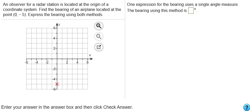 SOLVED: An observer for a radar station is located at the origin of a ...