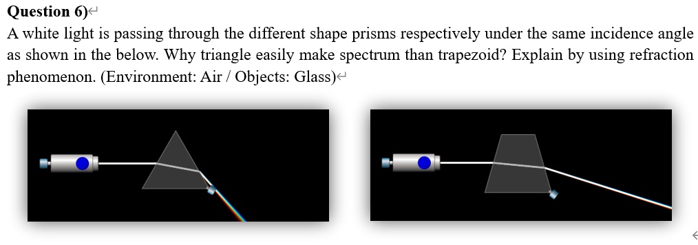 SOLVED: Question 6) A white light is passing through the different ...