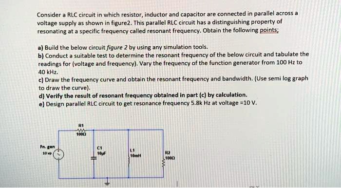 Consider a RLC circuit in which resistor, inductor and capacitor are connected in parallel ...