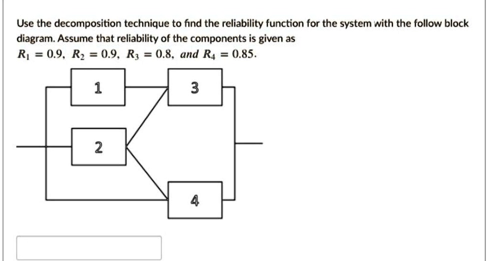 Use the decomposition technique to find the reliability...